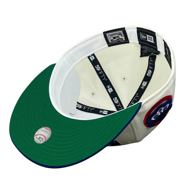 59FIFTY Chicago Cubs Chrome/Dark Royal/Green Retro Primary Logo Patch ...