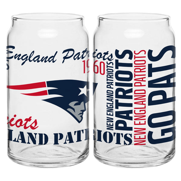 New England Patriots 16oz. Spirit Glass Can – Fan Treasures