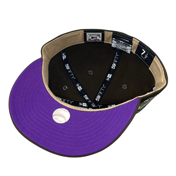 New York Mets Brown with Purple UV 50th Anniversary Sidepatch 5950 ...