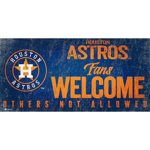 Houston Astros Fans Welcome Wooden Sign – Fan Treasures