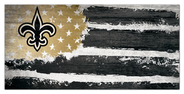 New Orleans Saints Team Flag Wooden Sign – Fan Treasures