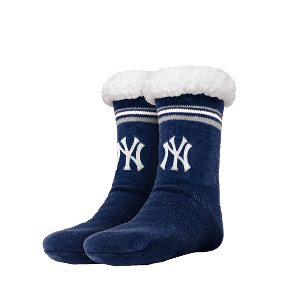 New York Yankees Stripe Logo Tall Footy Slipper Socks – Fan Treasures