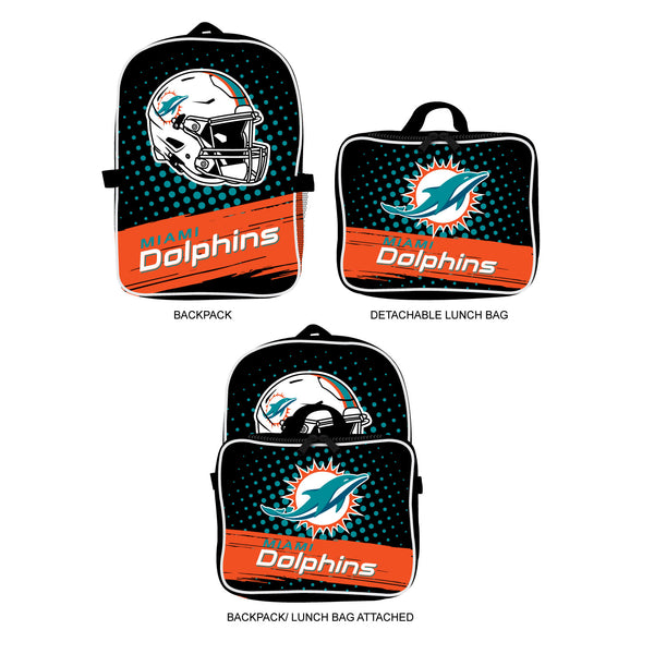 Miami Dolphins Youth Backpack Lunch Bag Combo – Fan Treasures