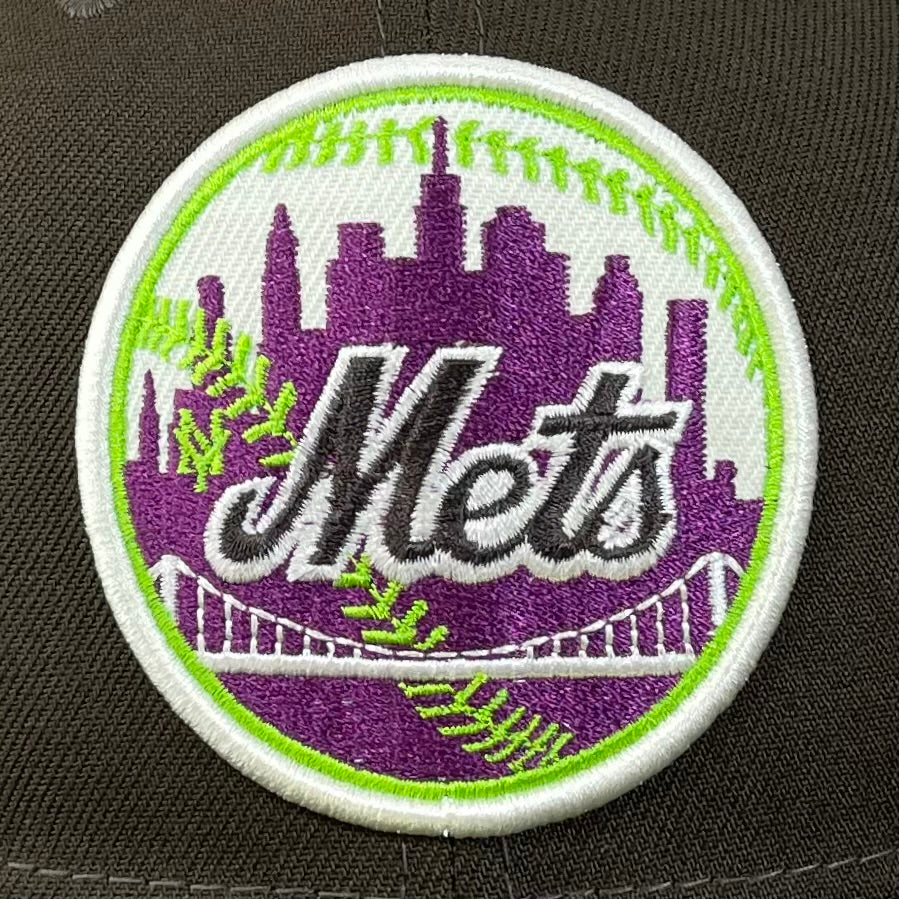 New York Mets Brown with Purple UV 50th Anniversary Sidepatch 5950 ...