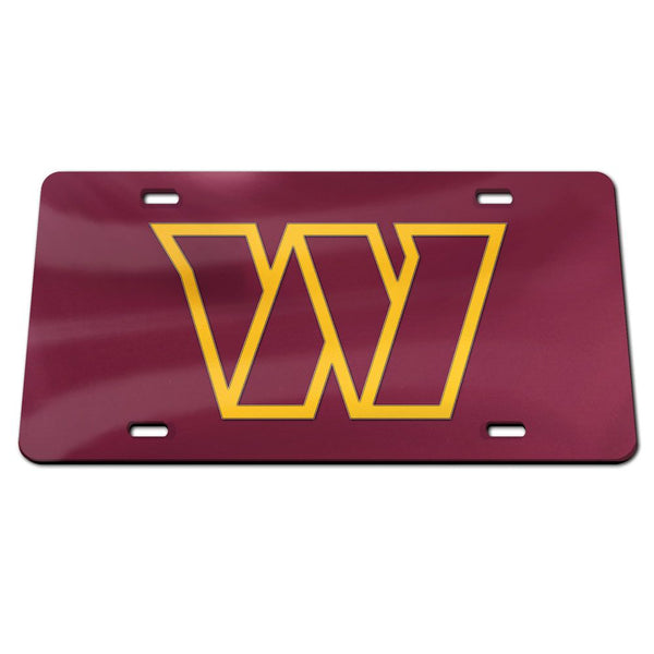 Washington Commanders Laser Engraved License Plate - Mirror Team Color ...
