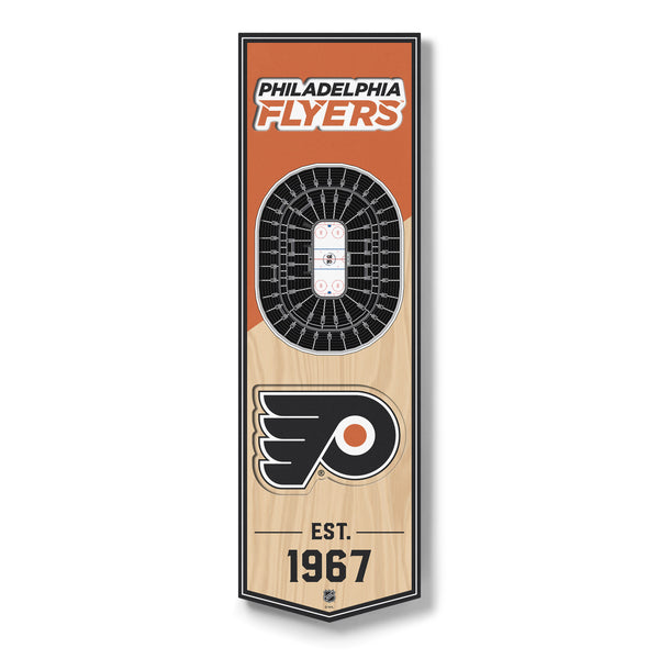 Philadelphia Flyers 6" x 19" 3D Stadium Banner – Fan Treasures