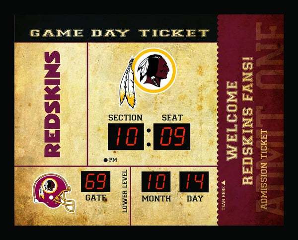 Washington Redskins Bluetooth Scoreboard Wall Clock – Fan Treasures