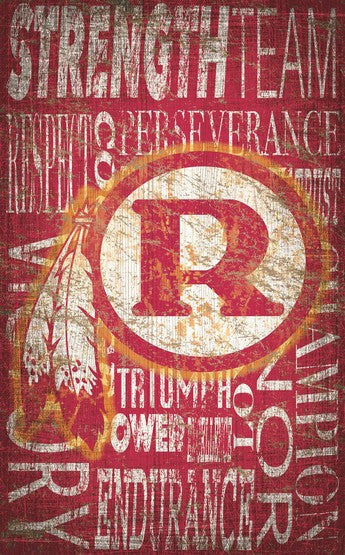 Washington Redskins 11" x 19" Heritage Word Collage Wooden Sign – Fan ...