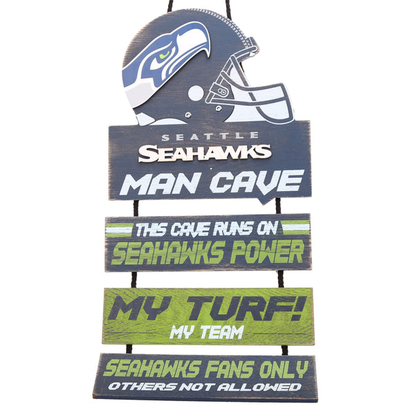 Seattle Seahawks Helmet Man Cave Dangle Sign – Fan Treasures
