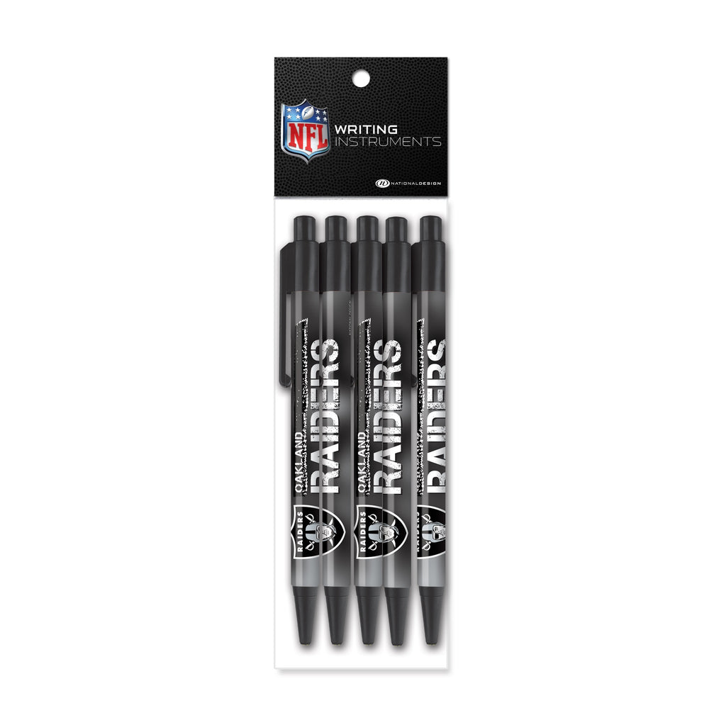 Oakland Raiders 5 Pk Colorama Pen – Fan Treasures