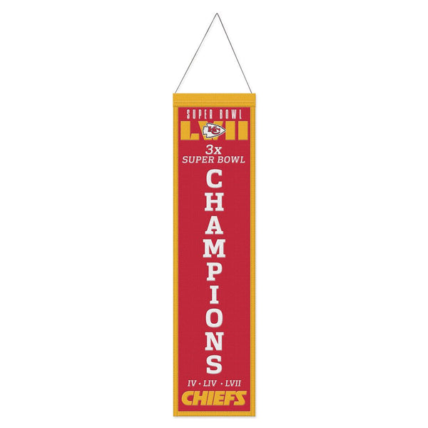 Kansas City Chiefs Super Bowl LVII Champions 8" x 32" Wool Banner – Fan ...